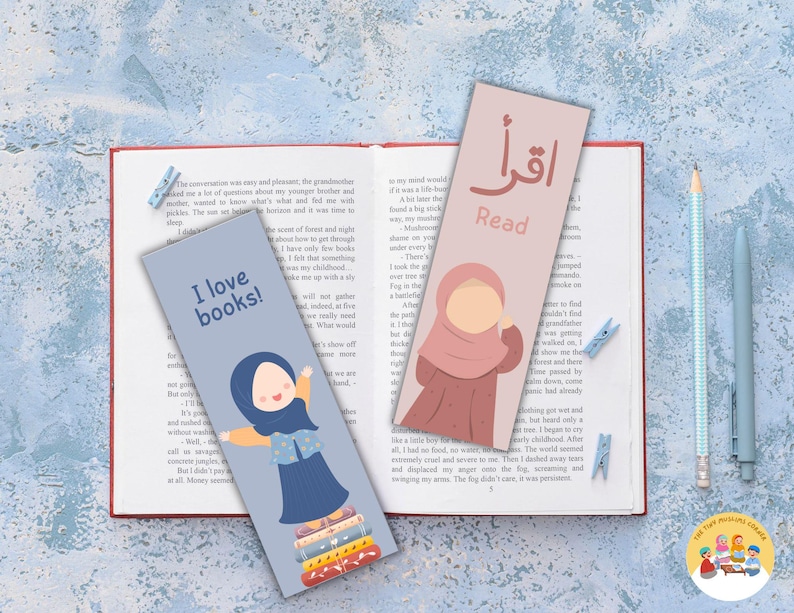 Islamic 4 Bookmarks Hijab Muslims Kids, Printable, Digital Download - Etsy