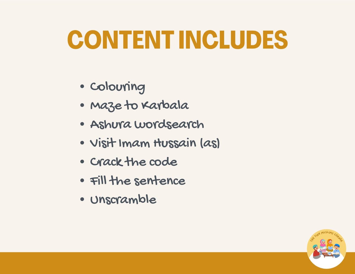 Ashura Activity Book, Muslims, Kids, Islam, Printable - Etsy