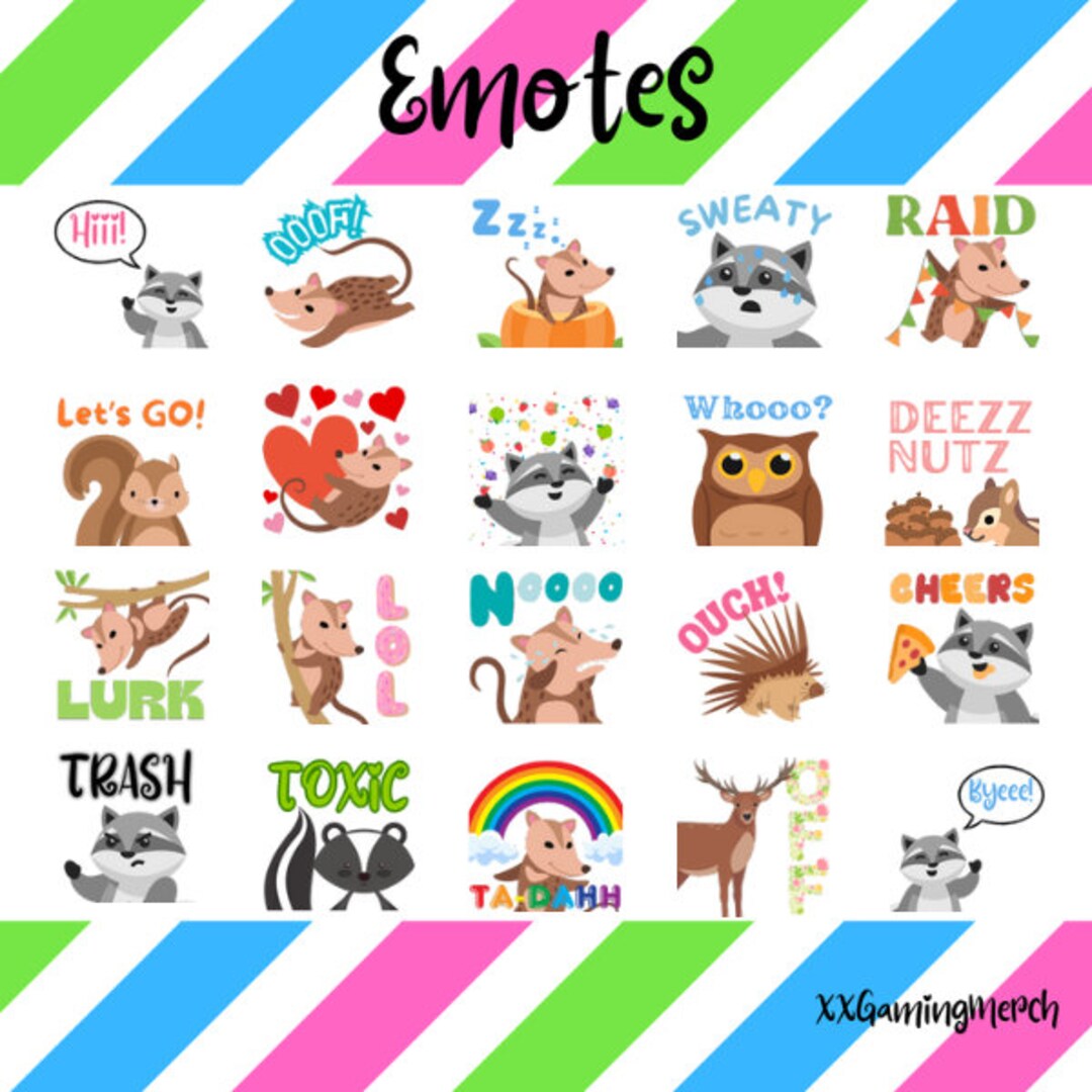 20 Super Cute Wood Critter Emotes for Streamers, Twitch, Discord ...