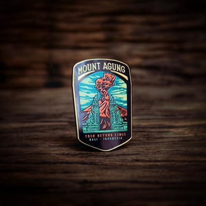 Mount Agung Enamel Pin – Bali Volcano Pin, Adventure Travel Badge, Gift ...