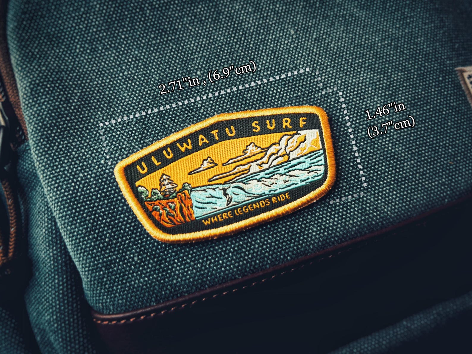 Bali Surf Patch - Uluwatu Woven Iron on Patch, Surf Badge, Indonesia ...