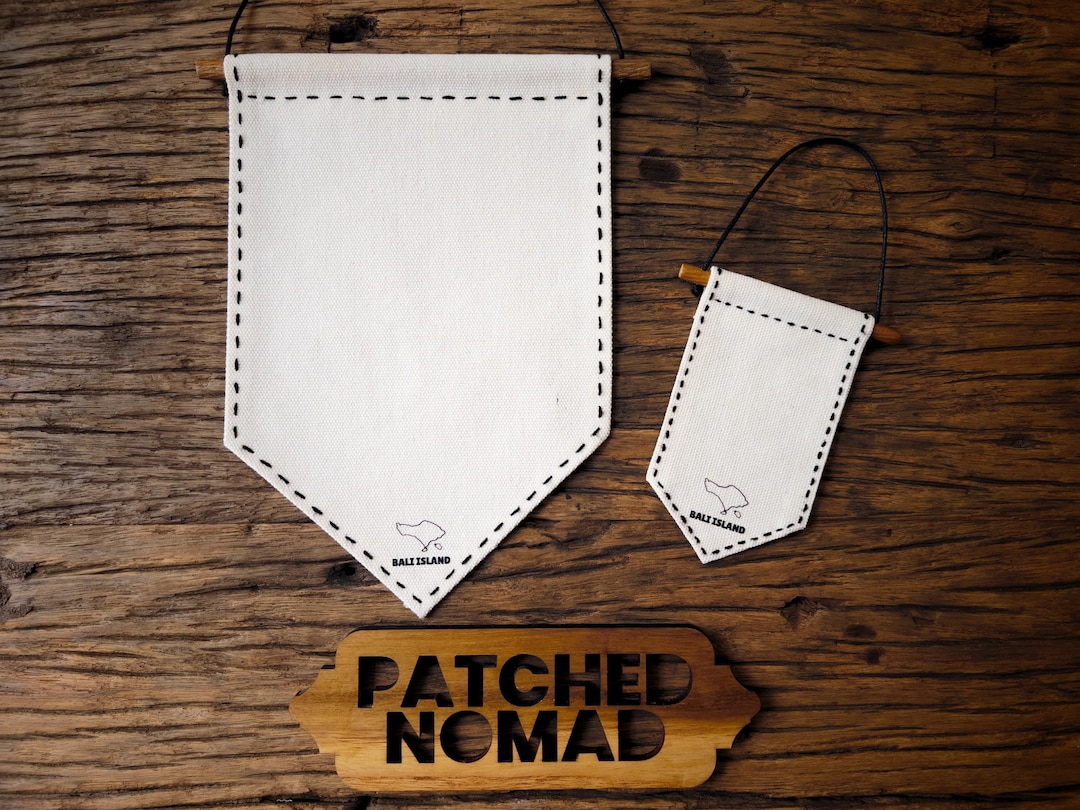Pennant Flag – Handmade Wall Banner to Display Travel Patches and Pins ...