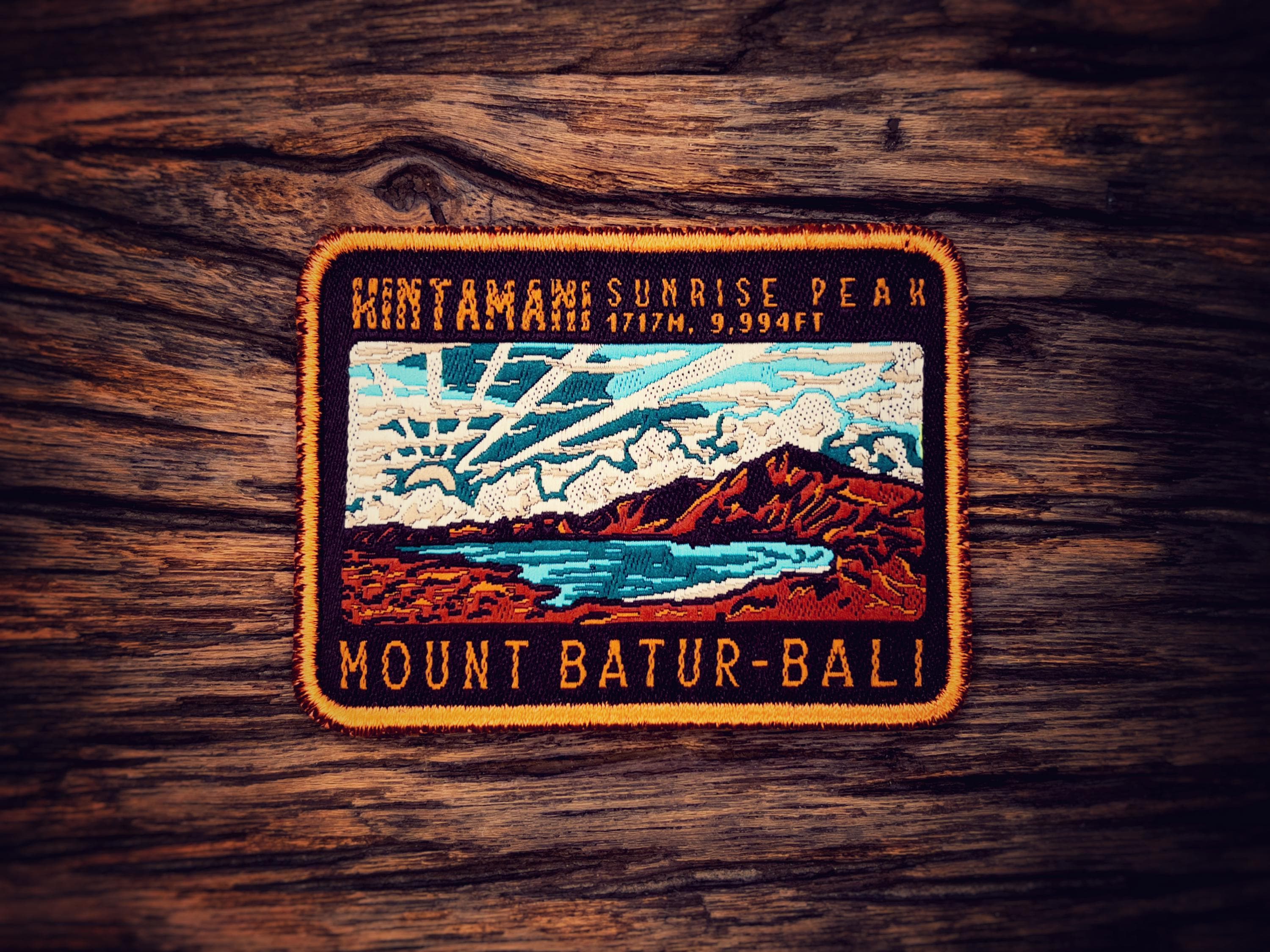 Bali Mount Batur Patch – Indonesia Hiking Badge, Kintamani Souvenir ...