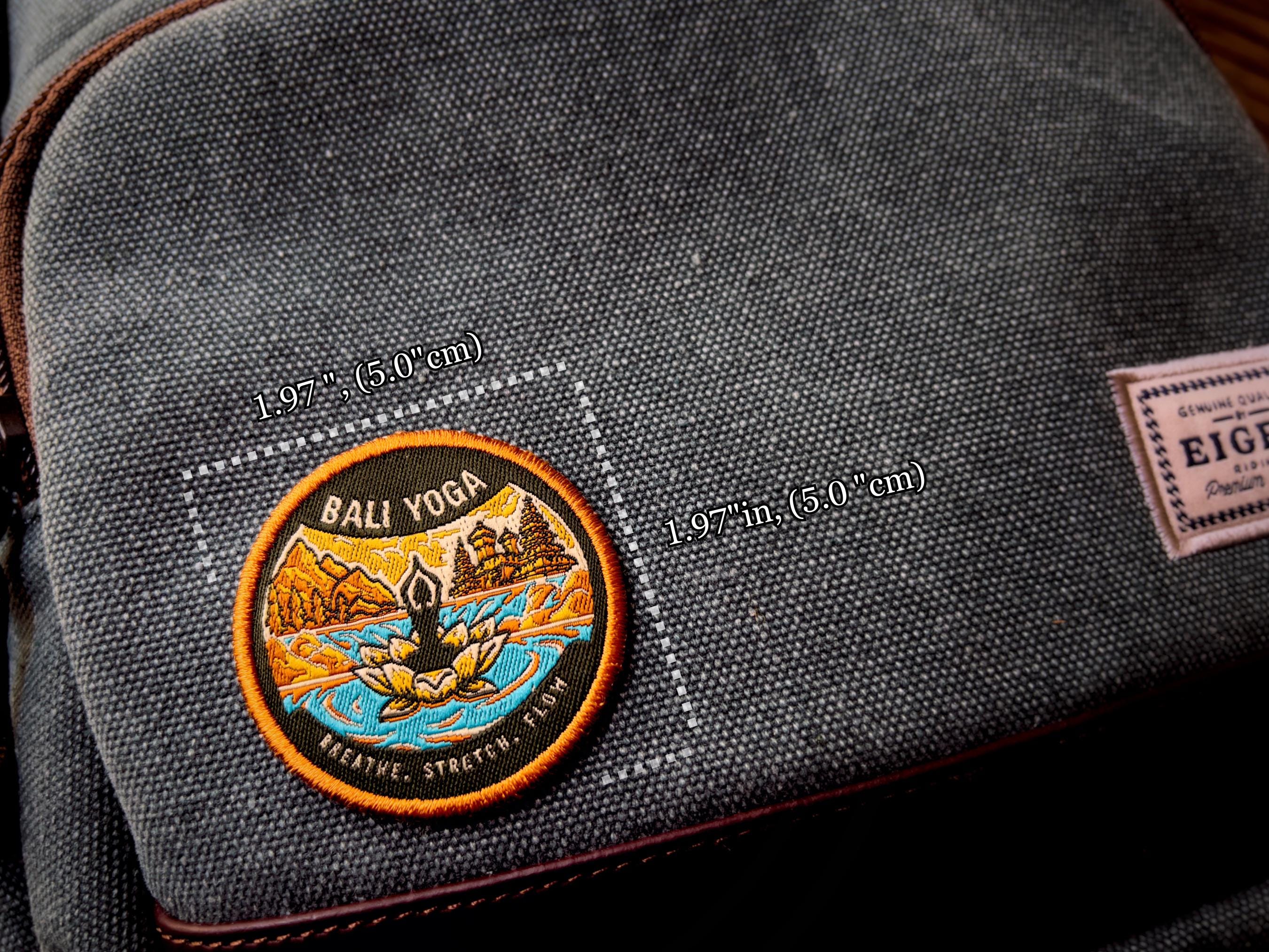 Bali Yoga Patch – Spiritual Woven Iron on Patch, Meditation Souvenir ...