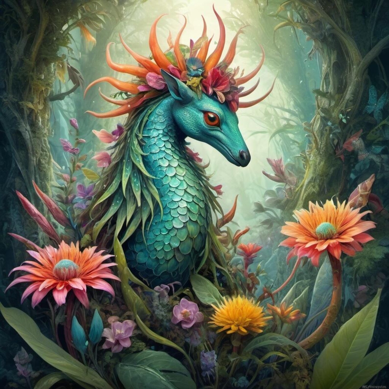 Fantasy Art, Mythical Creatures, Enchanted Forest, Digital ...