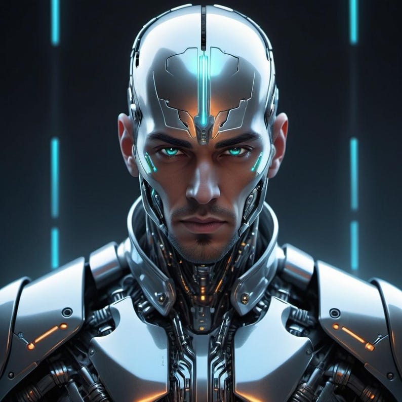 Cyborg Warrior, Futuristic Robot, Sci-fi Character, Cybernetic Warrior ...