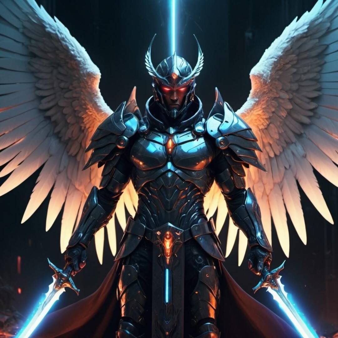 Ethereal Guardians: Angelic Warrior Art, Fantasy Angel, Digital Art ...