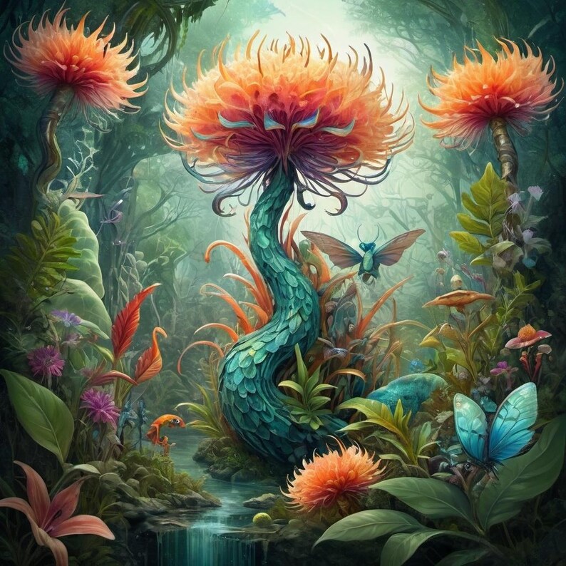 Fantasy Art, Mythical Creatures, Enchanted Forest, Digital ...