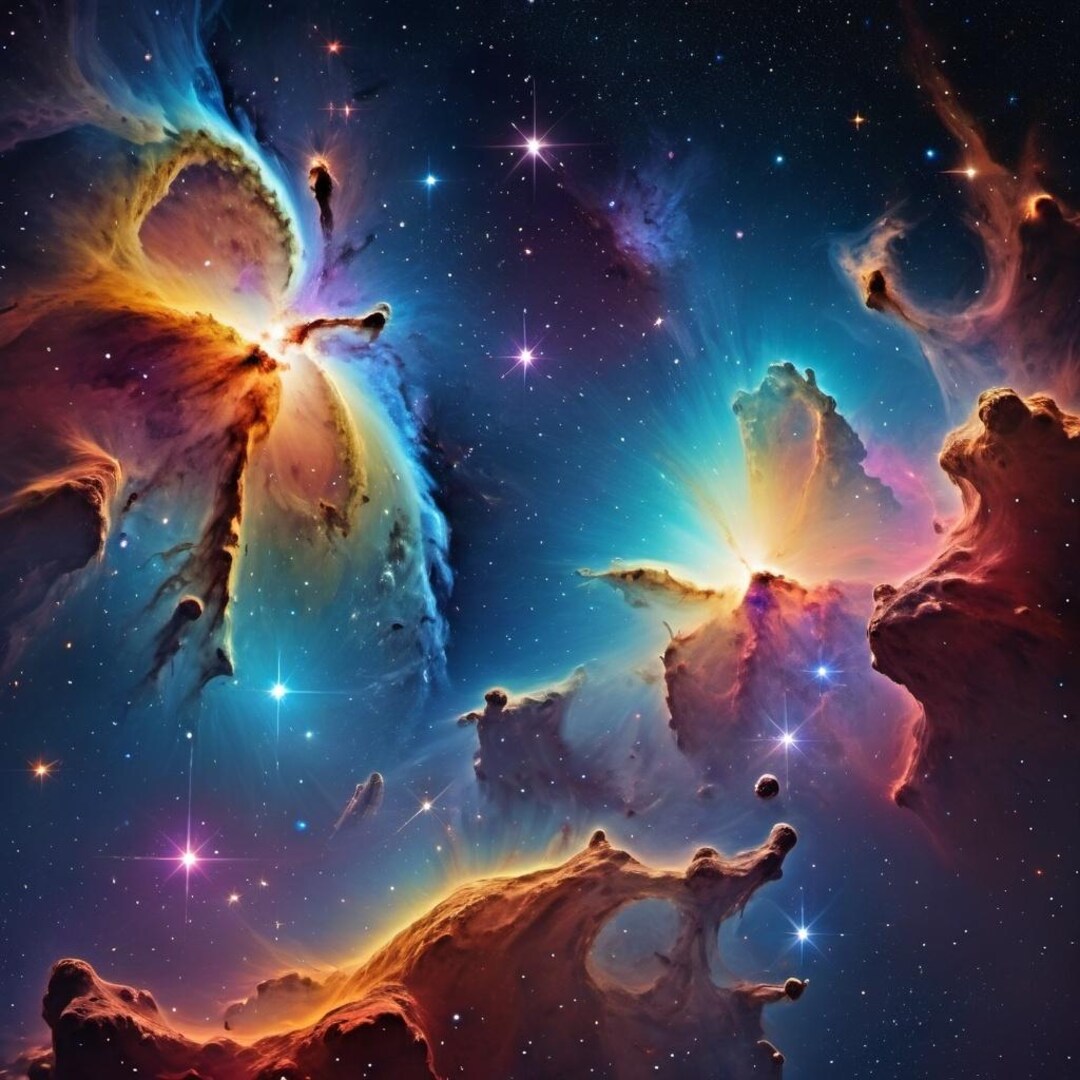 Cosmic Art, Galactic Wall Decor, Space Art Print, Nebula Artwork ...