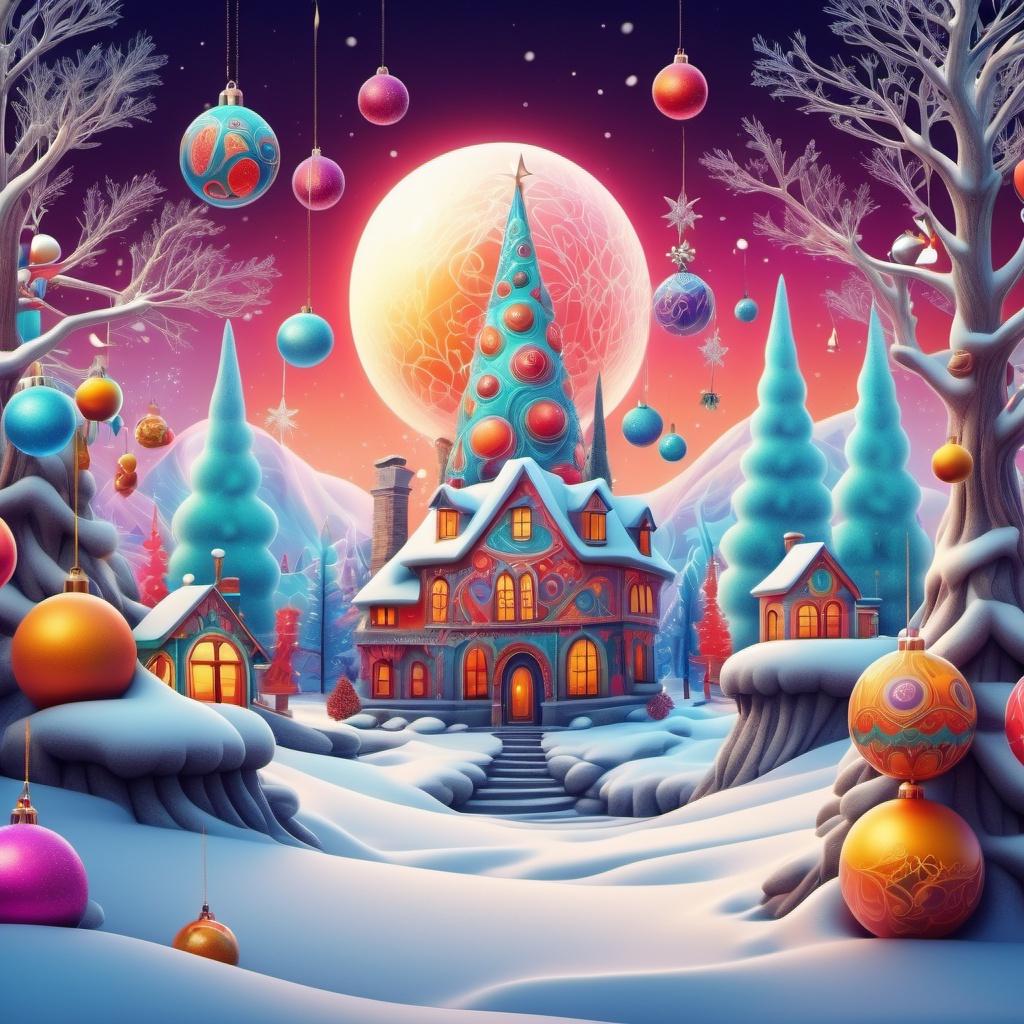 Christmas Wall Art, Festive Holiday Decor, Winter Wonderland Print ...