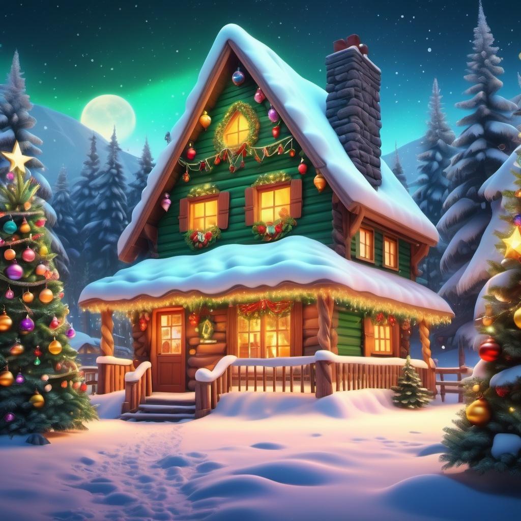 Christmas Wall Art, Festive Holiday Decor, Winter Wonderland Print ...