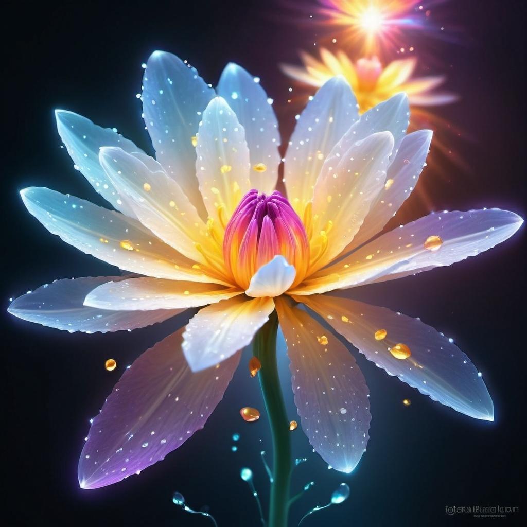 Magical Flower Art, Fantasy Flower Illustration, Ethereal Floral Print ...