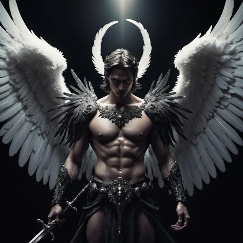 Angelic Warrior, Celestial Guardian, Fantasy Art, Divine Protector ...