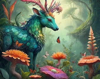 Fantasy Art, Mythical Creatures, Enchanted Forest, Digital ...