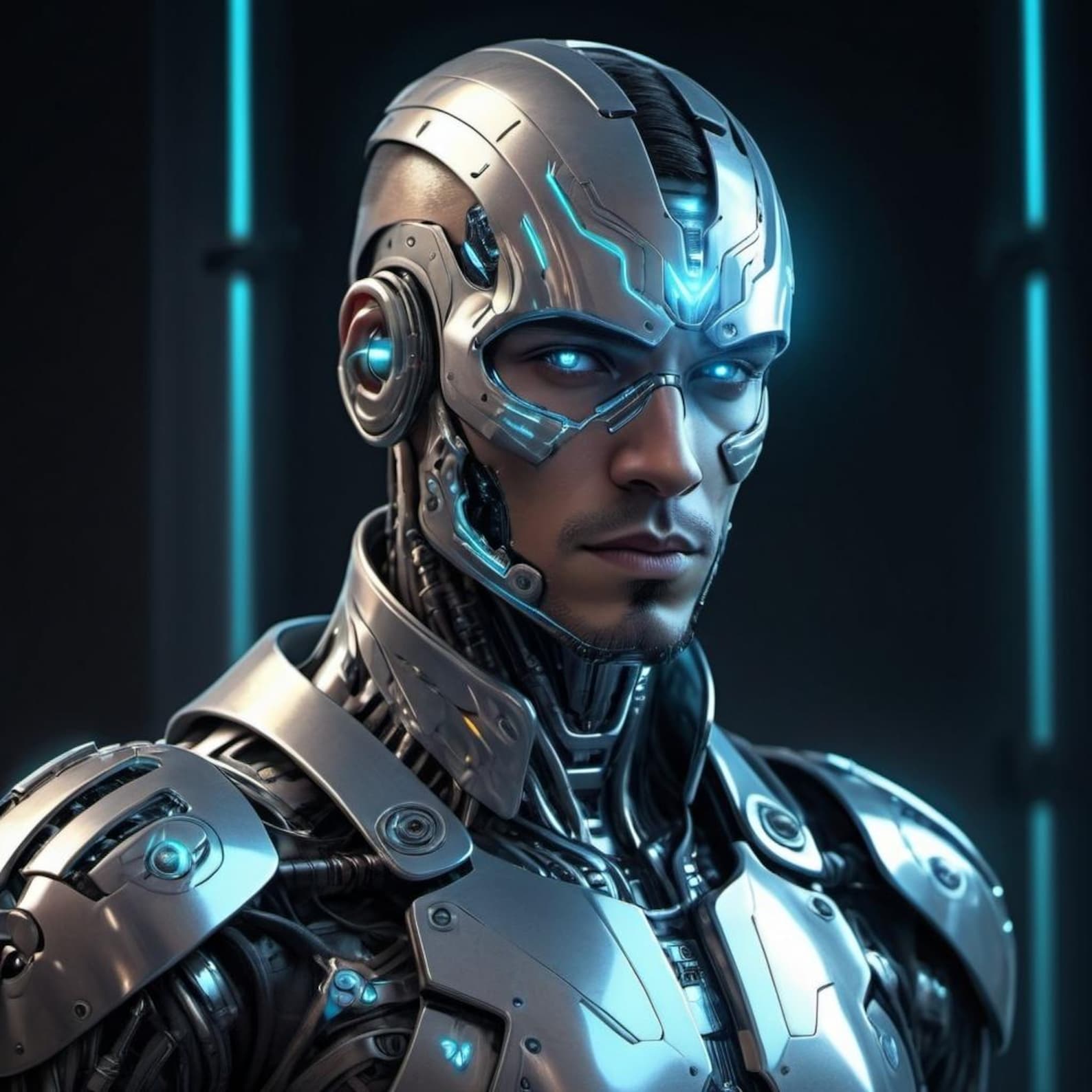 Cyborg Warrior, Futuristic Robot, Sci-fi Character, Cybernetic Warrior ...
