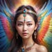 Rainbow Priestess, Fantasy Art, Colorful Artwork, Mystical Goddess ...