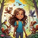 Girl, Adventure, Rain, Owls, Squirrels, Cave, Forest, Exploration ...