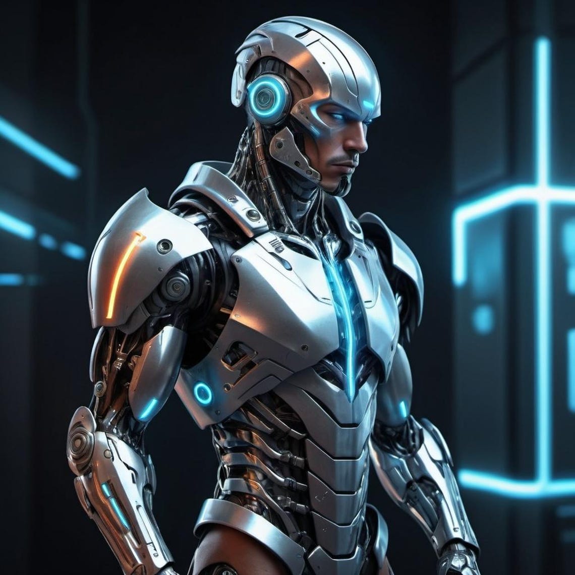Cyborg Warrior, Futuristic Robot, Sci-fi Character, Cybernetic Warrior ...