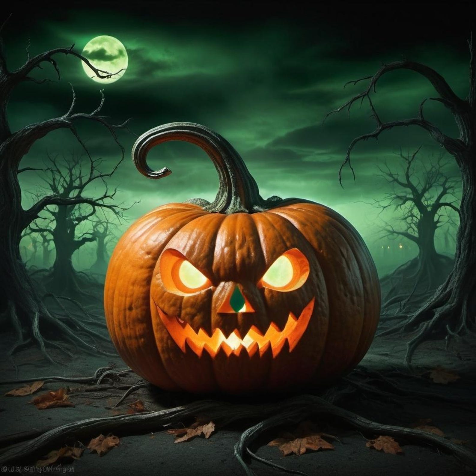 Sinister Pumpkin, Halloween Pumpkin Decor, Scary Pumpkin Art, Jack-o ...