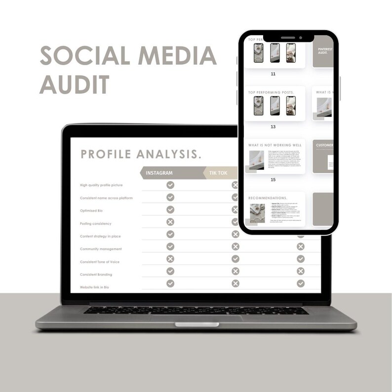 Social Media Audit Template | Social Media Management Audit Template | Editable in Canva ...