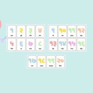 Nepali Number Flashcards and Posters 1 to 20 - Etsy