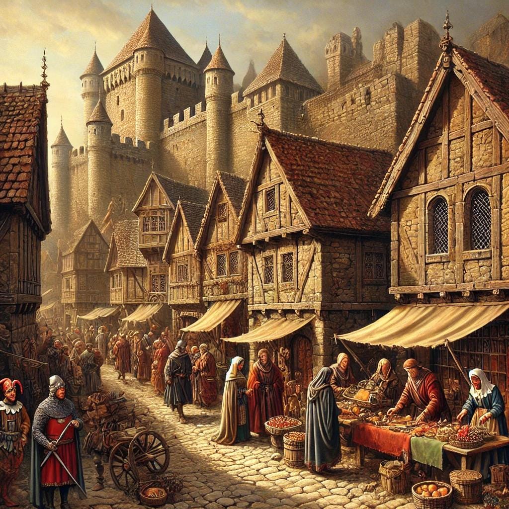 Medieval Marketplace in Castle Town - Etsy