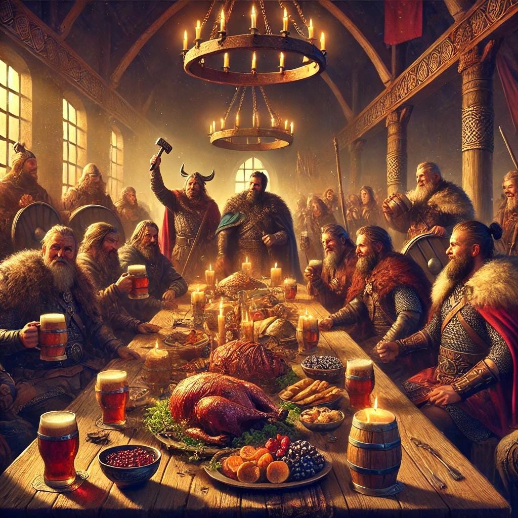Medieval Feast Digital Epic Banquet Digital Art Print Wall Art AI ...