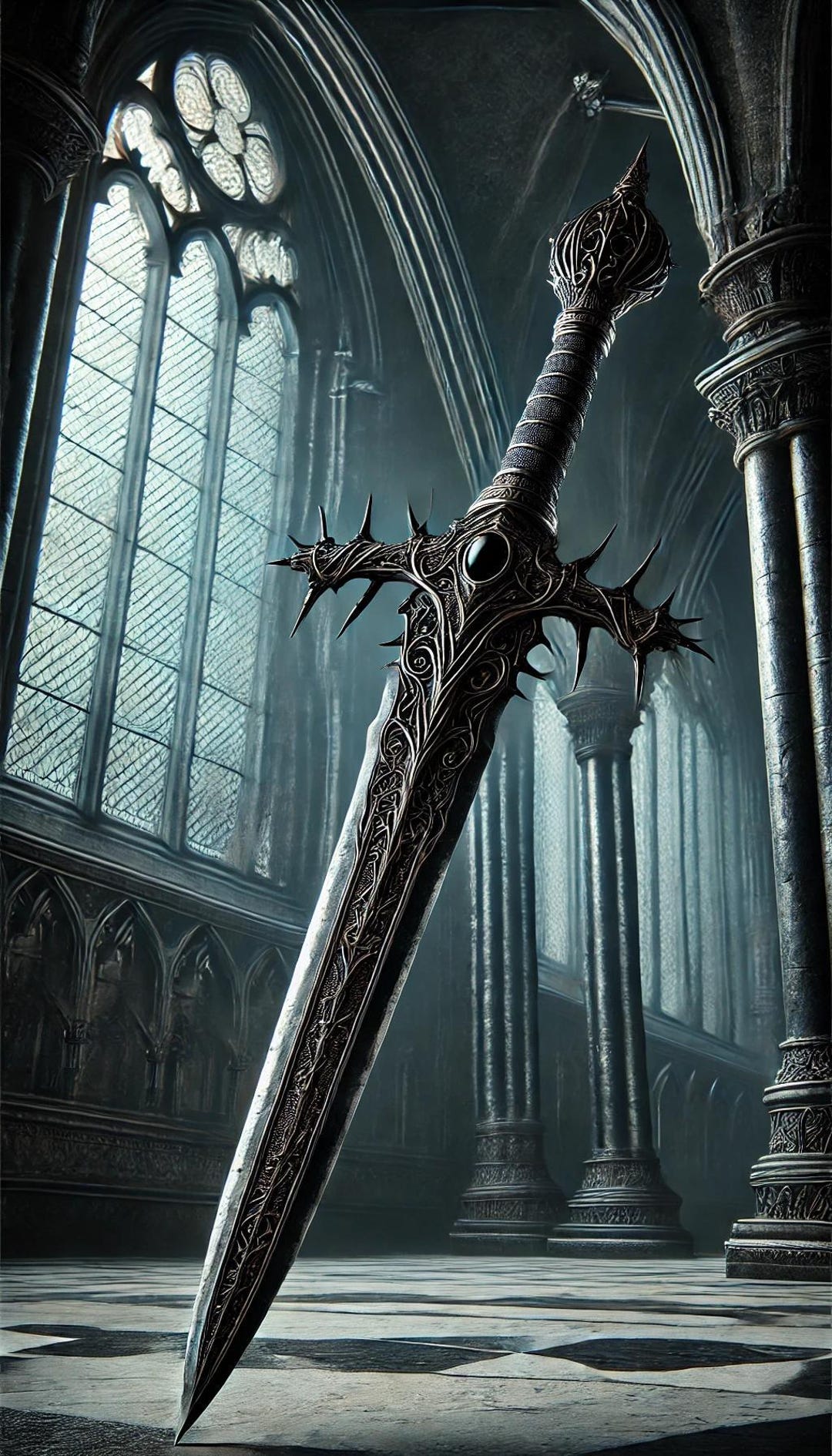 Gothic Blade Sword Art Print Digital Art Print Wall Art AI Generated AI ...