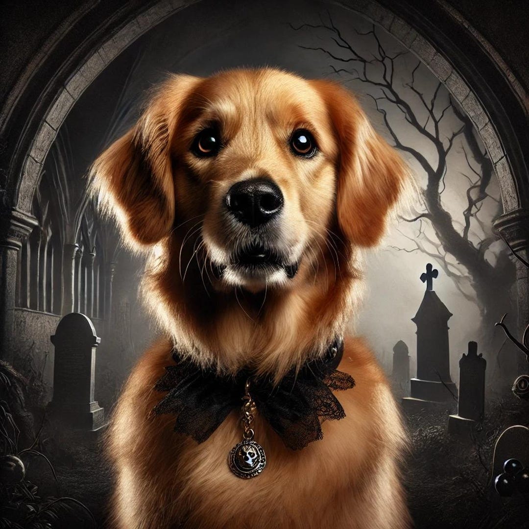 Gothic Dog Portrait Art Print Digital Art Print Wall Art AI Generated ...
