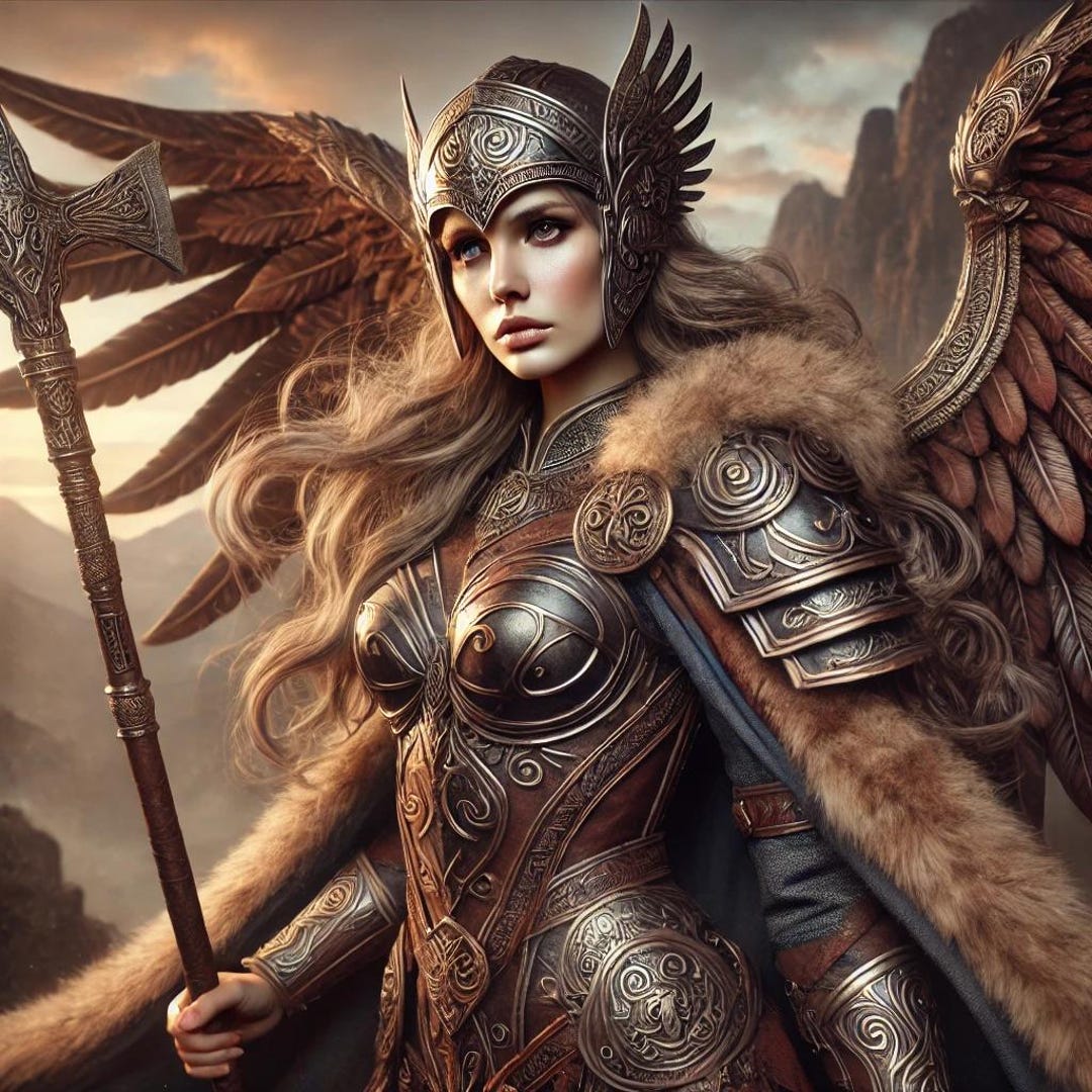 Valkyrie Smith in Armor With Fiery Wings - Etsy