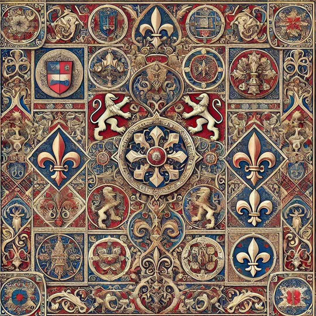 Medieval Coat of Arms Lion Herald Print Digital Art Print Wall Art AI ...
