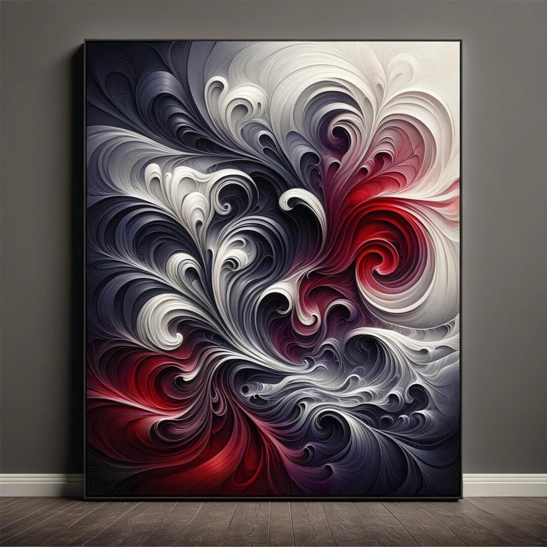 Vibrant Swirls And Spheres Abstract Art Etsy