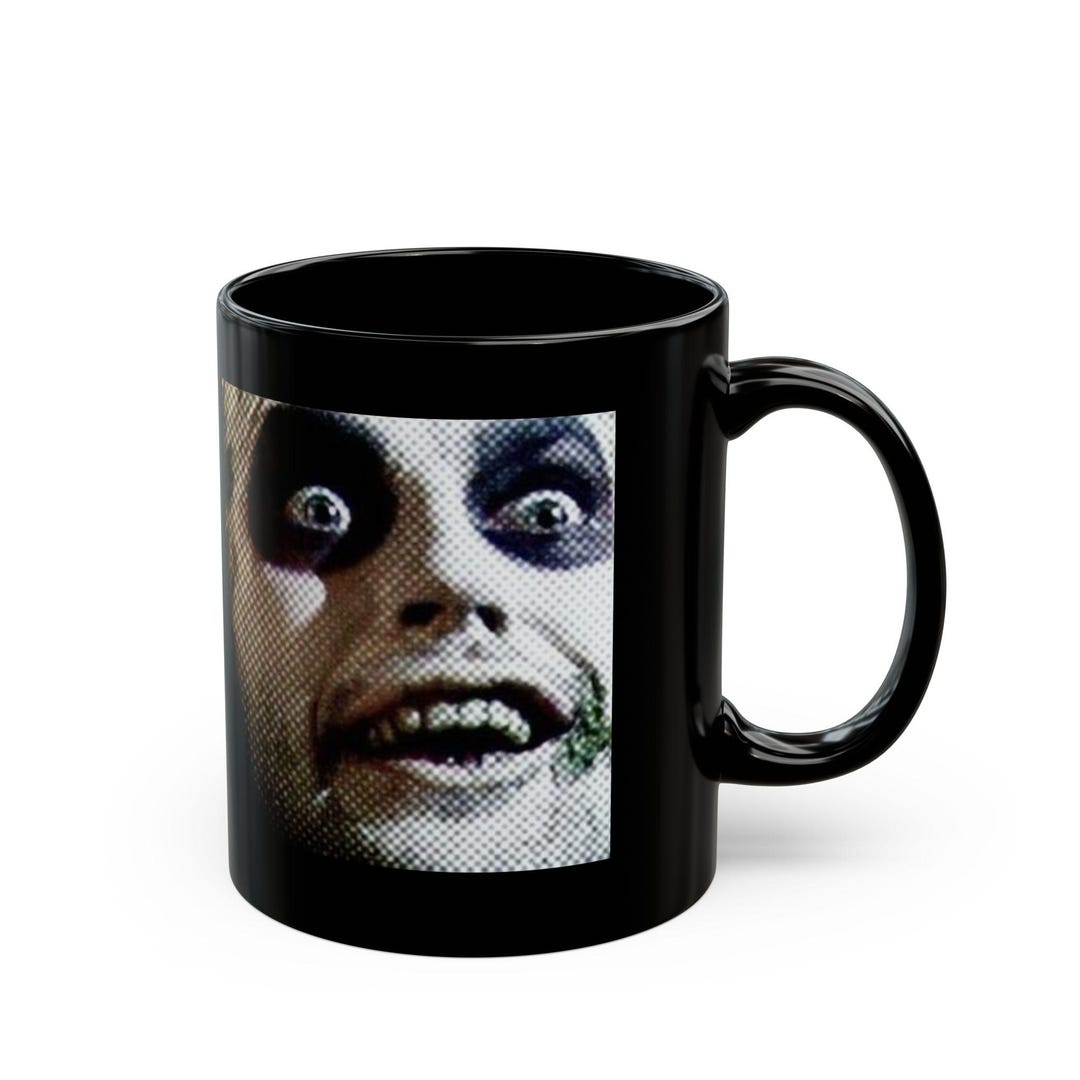 Spooky Horror Face Mug Creepy Halloween-themed Black Coffee Cup - Etsy