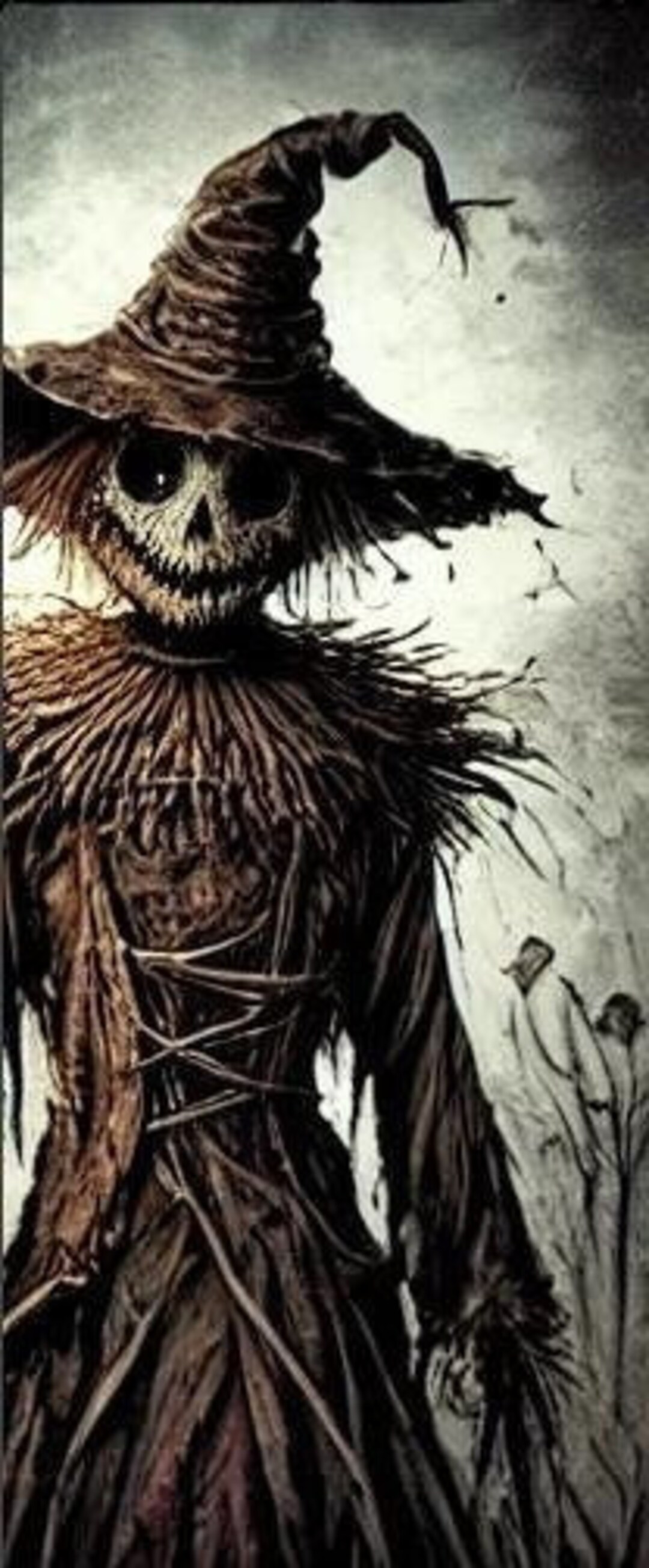 Creepy Scarecrow Dark Gothic Art Digital Art Print Wall Art AI ...