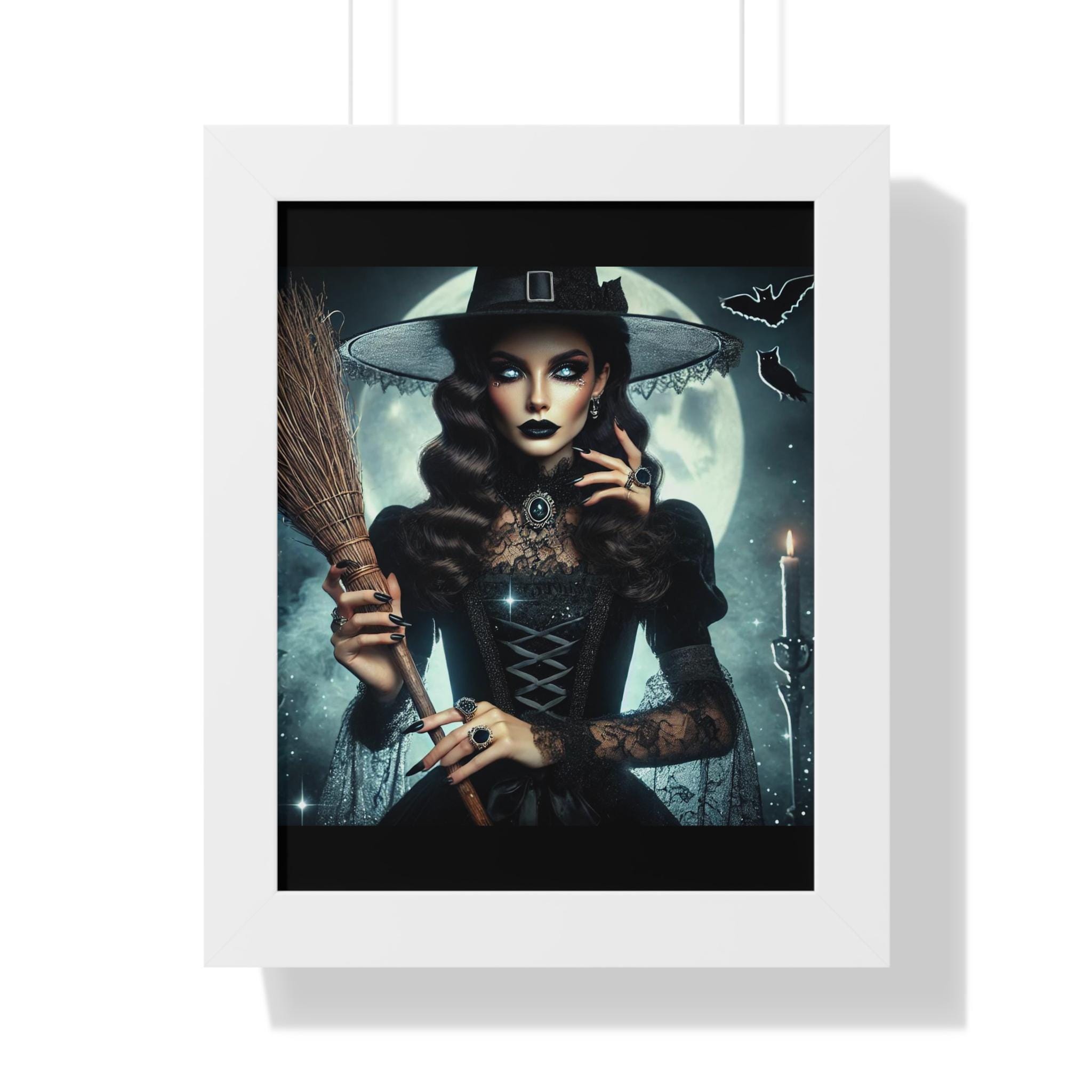 Gothic Witch Art Print Enchanting Dark Fantasy Wall Decor, Halloween ...