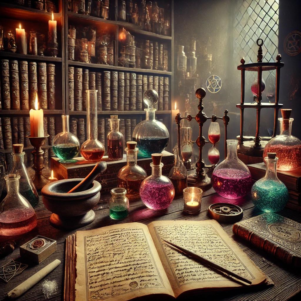 Magical Alchemist Potion Kit Vintage Apothecary Lab Decor, Wizarding ...