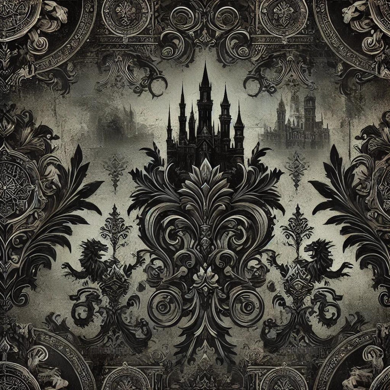 Gothic Castle Digital Art Print Wall Art AI Generated AI Art Digital ...