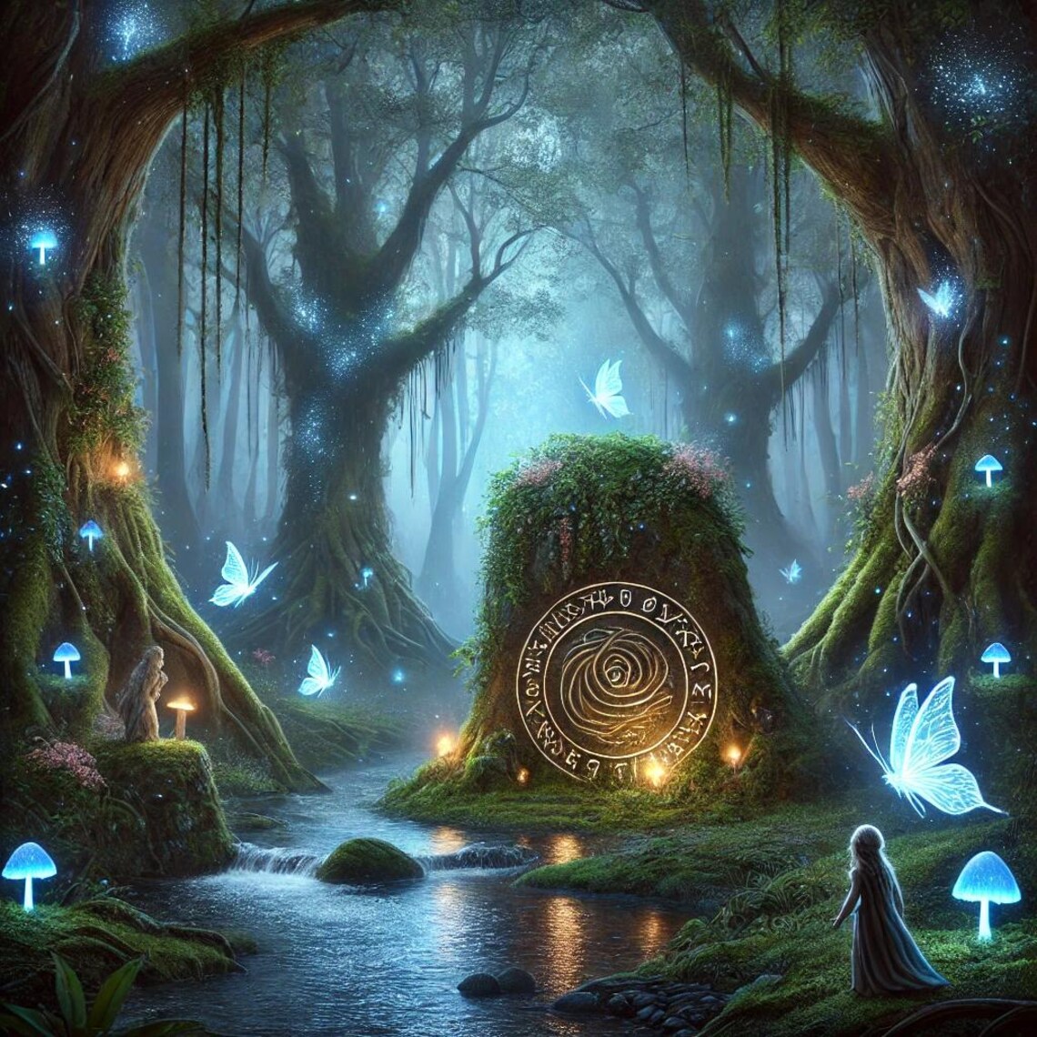 Enchanted Forest Wall Art Mystical Fairyland Decor Magical Woodland ...