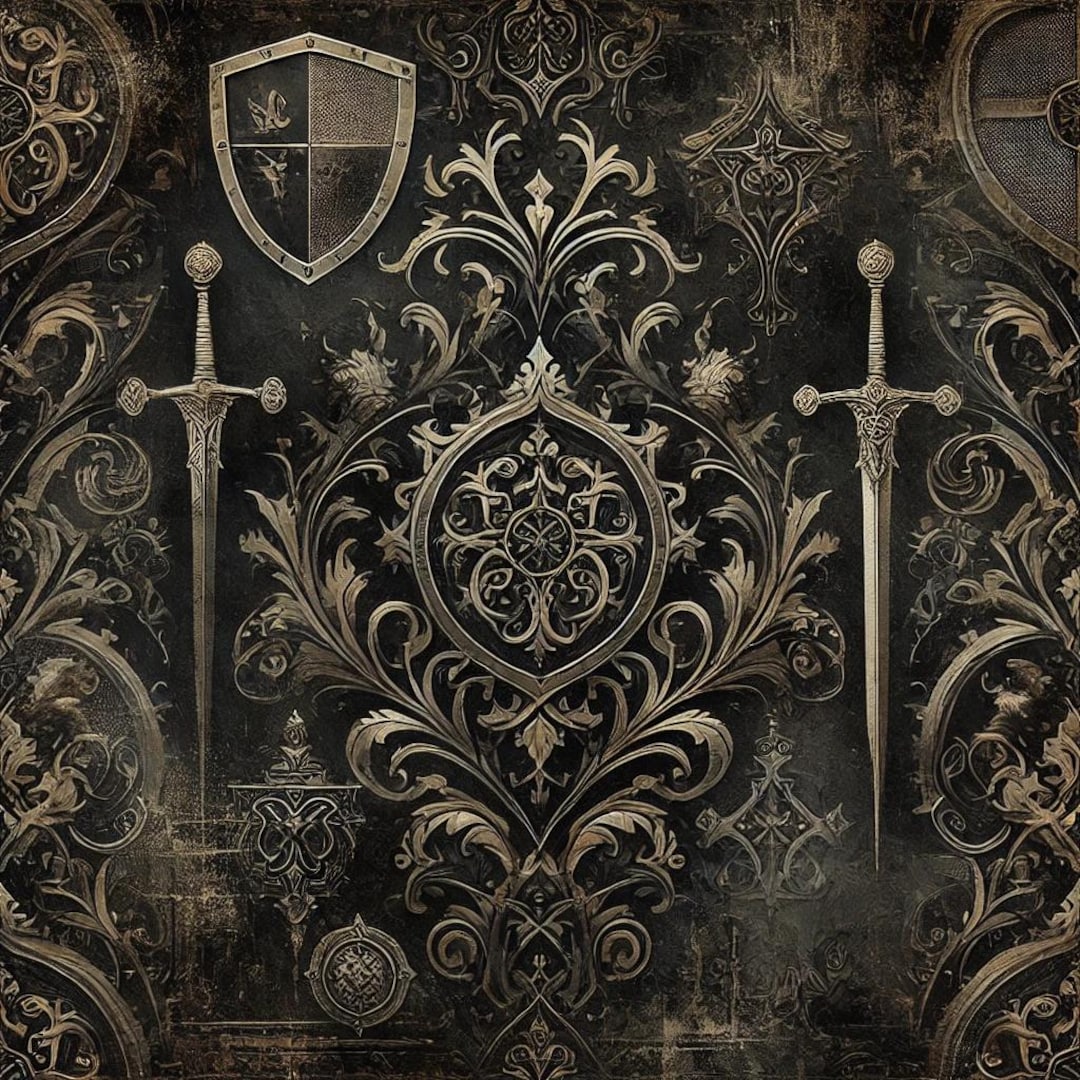 Dark Abstract Pattern Digital Art Print Wall Art AI Generated AI Art ...