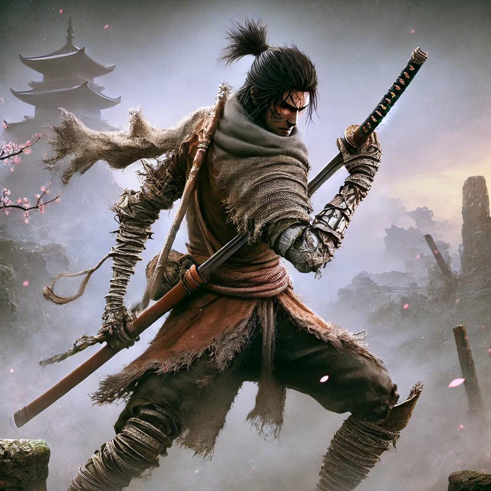Cyberpunk Samurai Warrior Digital Art for Japanese Aesthetic Lovers - Etsy