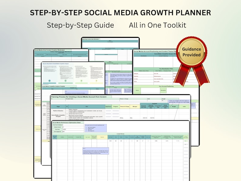 Social Media Planner 2024, With Step-by-step Guidelines, Digital ...