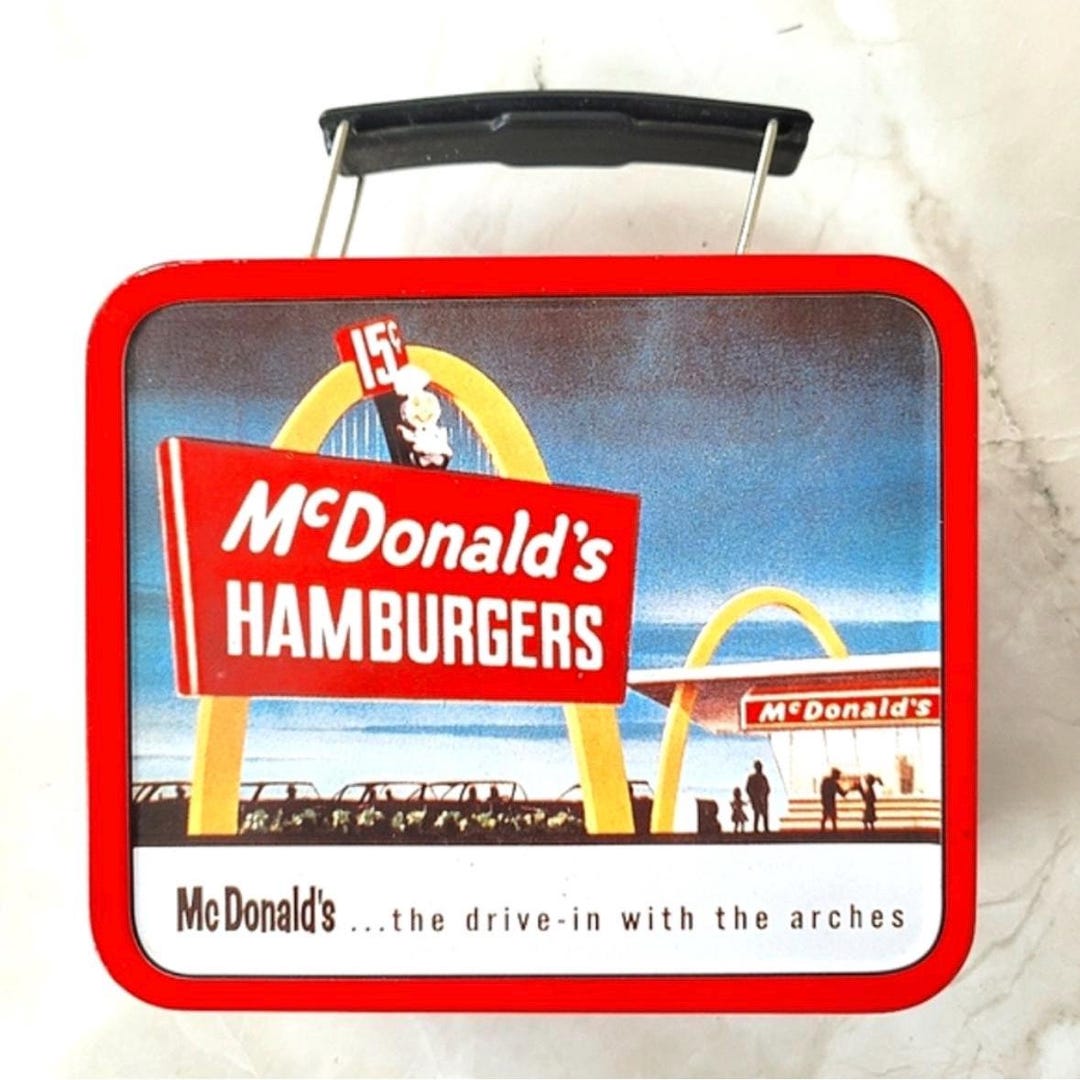 Vintage 1998 Mcdonalds Lunchbox Metal Lunch Box Restaurant Fast Food - Etsy