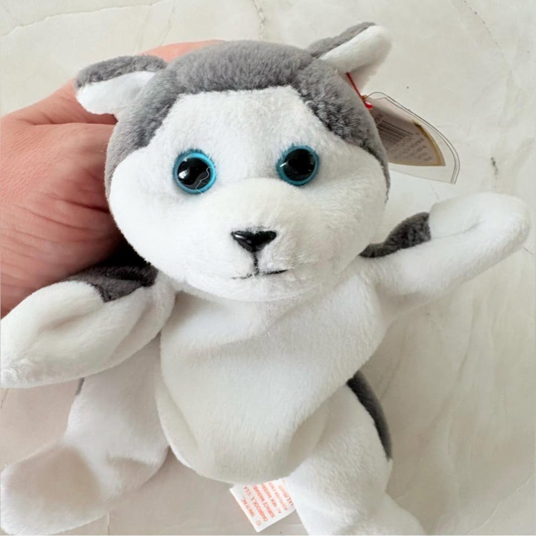 Ty Beanie Baby Nanook the Husky PVC Pellets 1996 Retired Rare ...