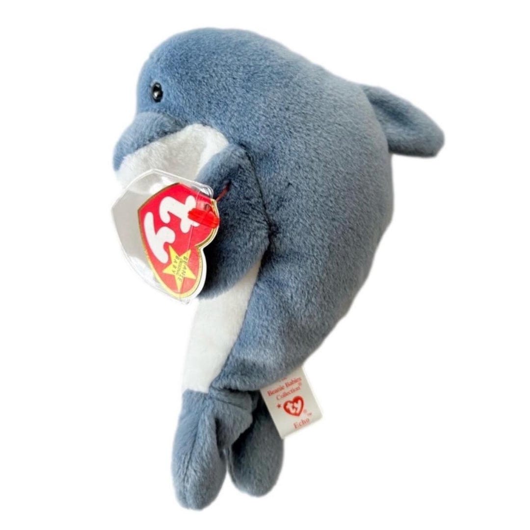 Vintage TY Beanie Baby ECHO the Dolphin Stuffed Animal Toy Collectible ...