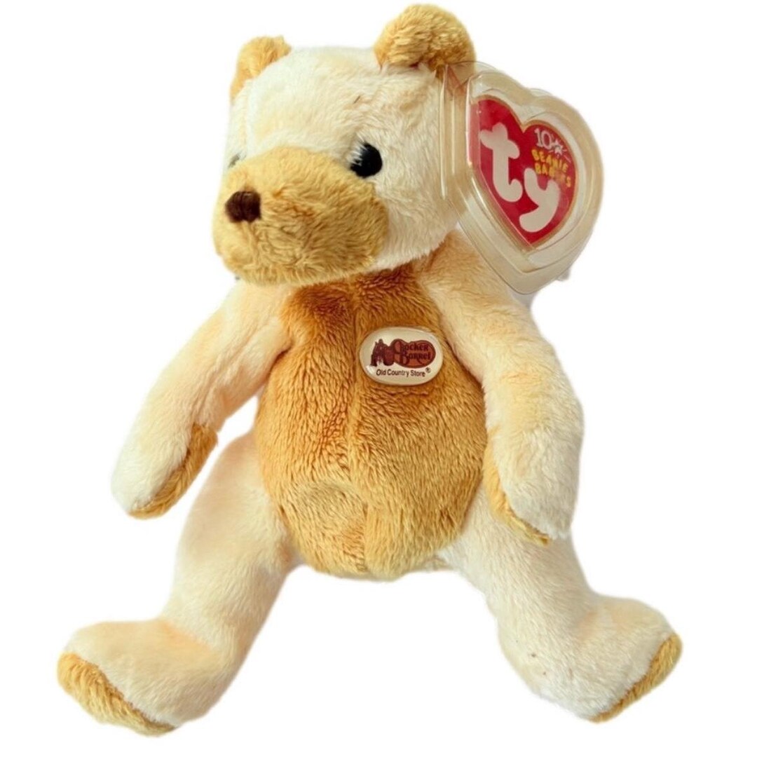 Vintage TY Beanie Baby CORNBREAD the Bear Cracker Barrel 6.5 Inch Mwmts ...