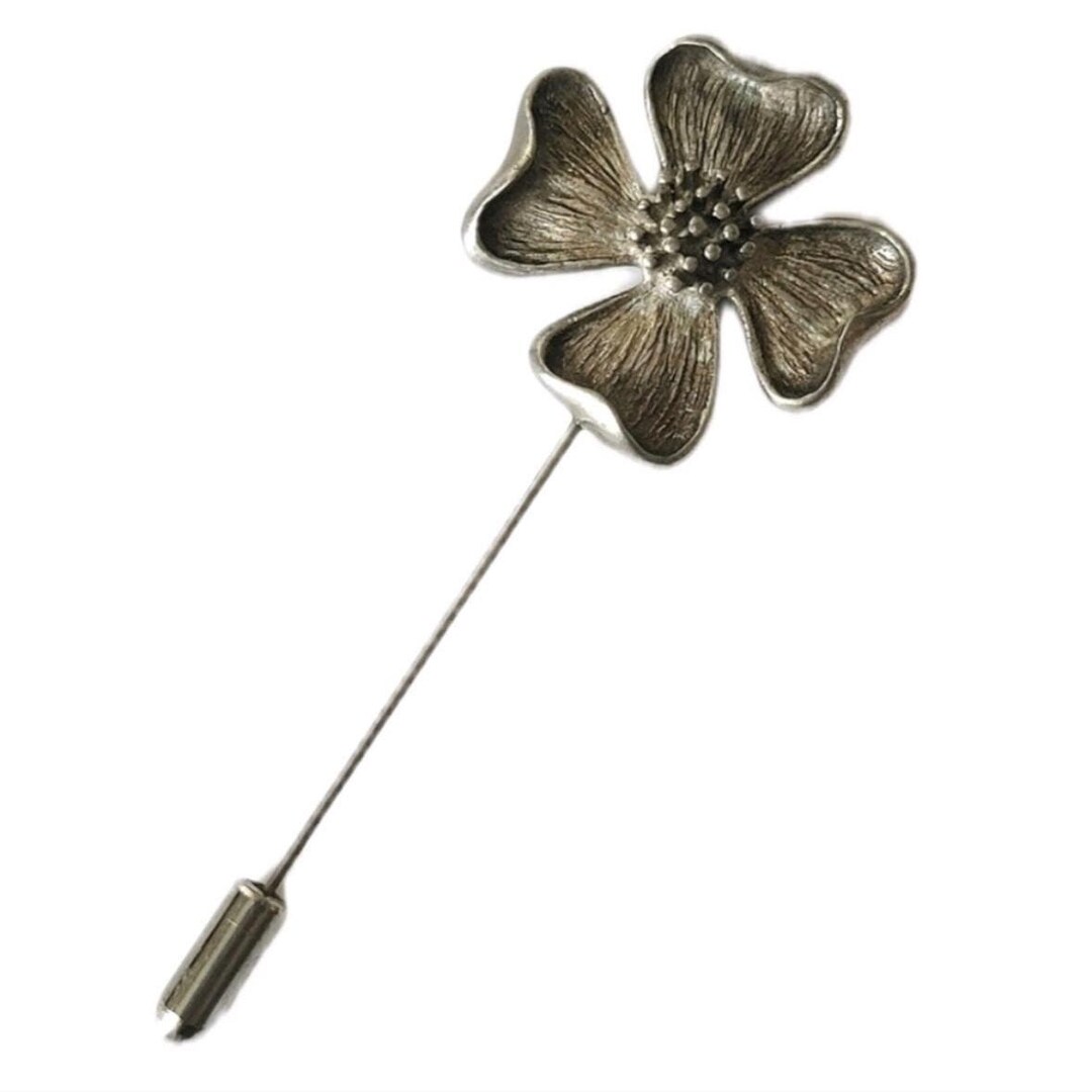 Vintage Silver Tone Four Leaf Clover Stick Hat Pin - Etsy