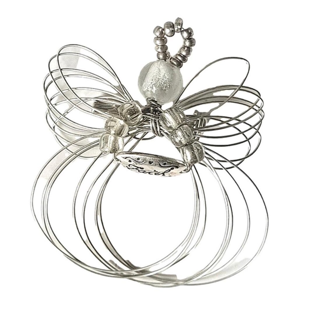 Vintage Faith Silver Wire Wrapped Angel Brooch Pin Statement Jewelry - Etsy