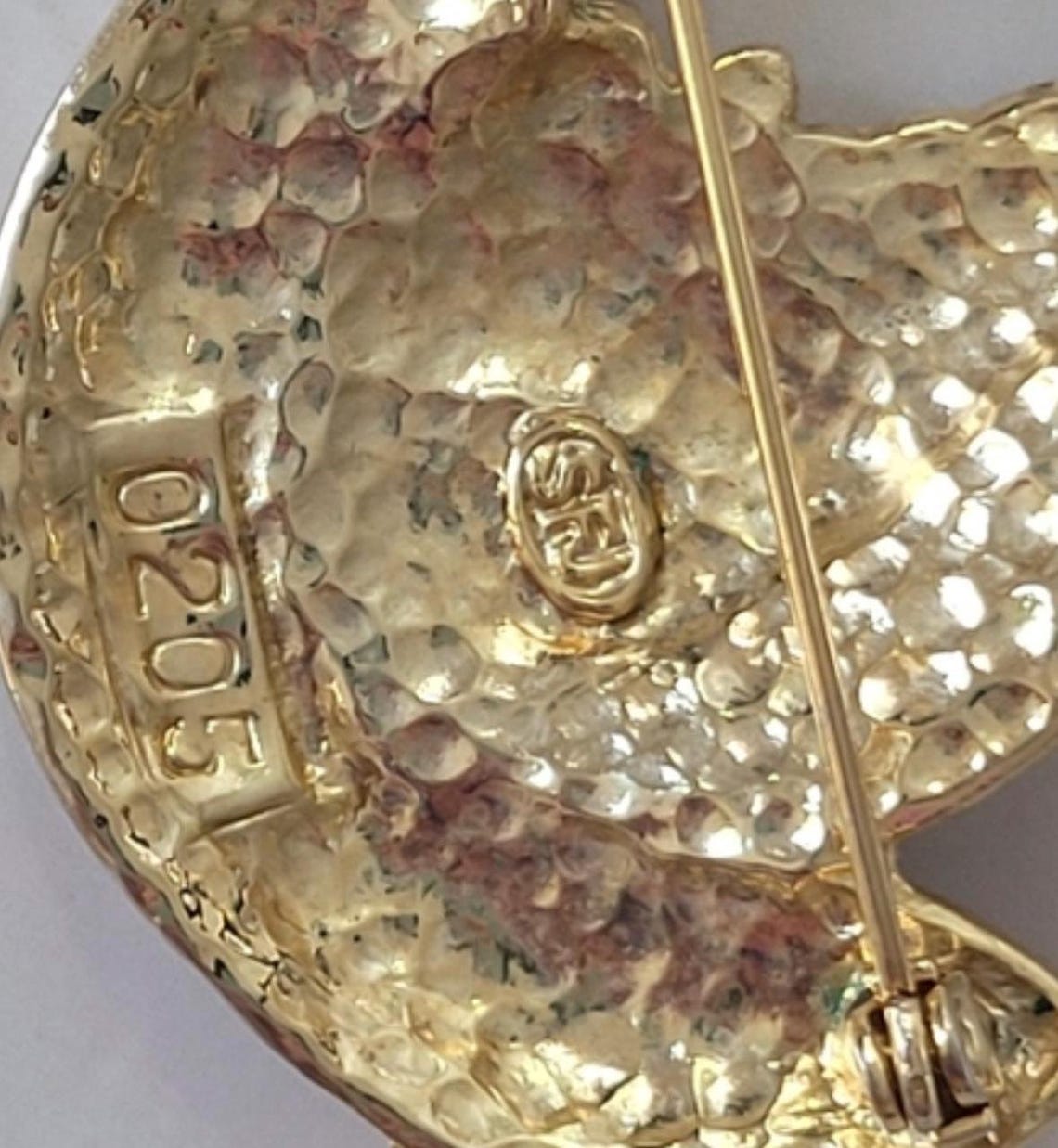 Vintage SJ Stamped Glittery Turtle Dove Christmas Holiday Santa Brooch ...