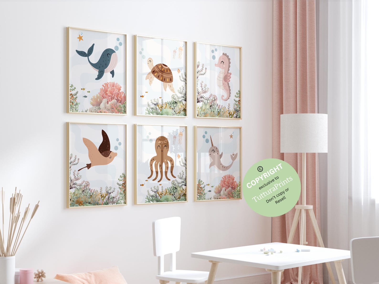 Ocean Nursery, Under the Sea Nursery Prints, Nautical Nursery, Ocean ...