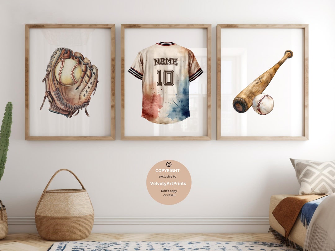 Personalized Baseball Jersey, Custom Baseball Prints, Baseball Wall Art ...